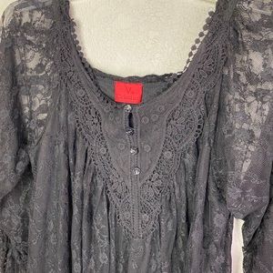 V Cristina | Tops | V Cristina Lace Tunicdress Black | Poshmark